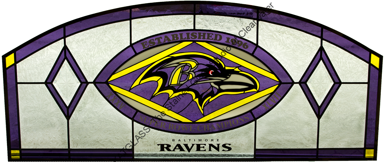 Ravens Stained Glass Window Tarpon Springs - KATGLASS